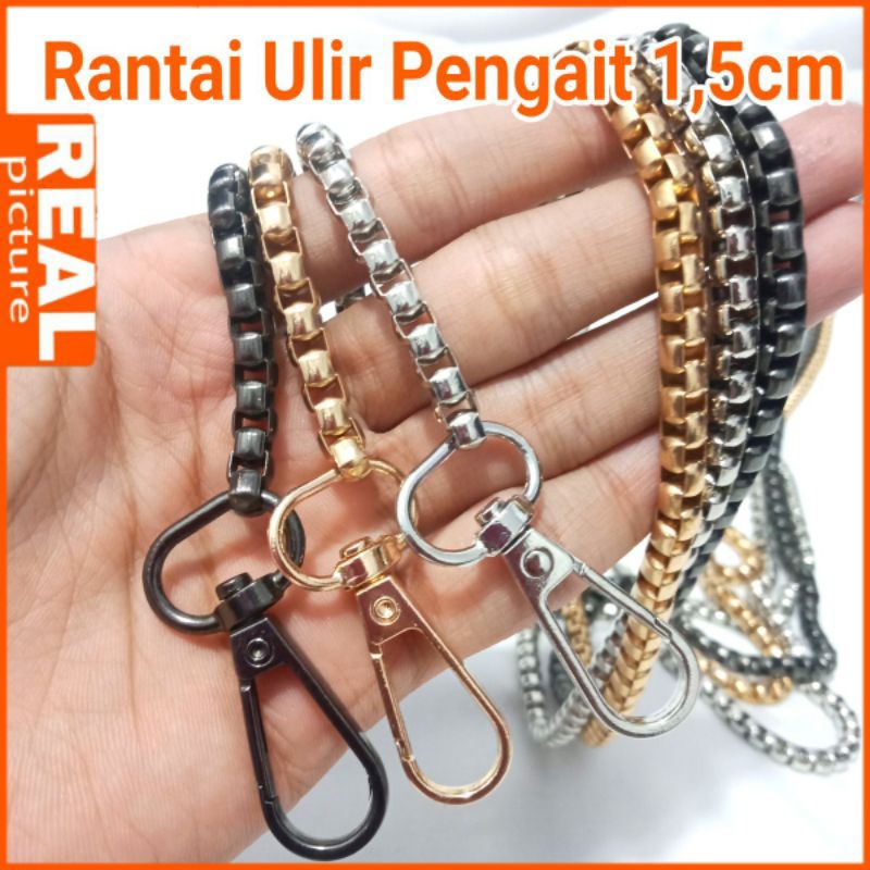 Jual TALI TAS RANTAI ULIR DENGAN PENGAIT BESAR UKURAN 1,5CM ...
