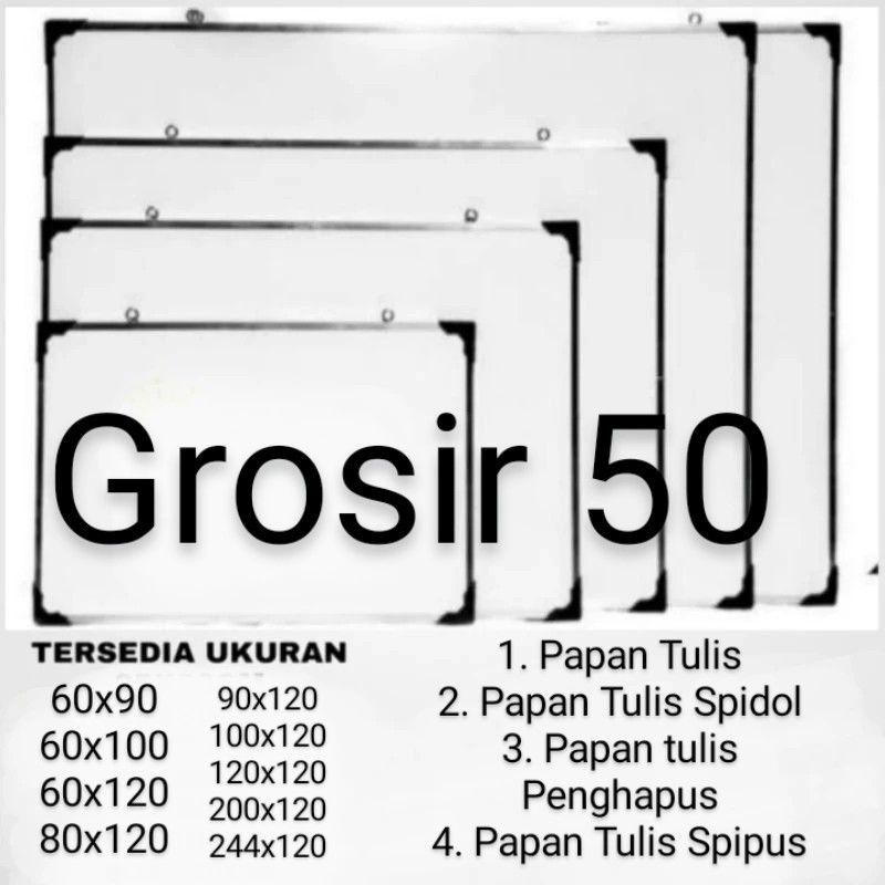 Jual Whiteboard 60x90/60x100/60x120/80x120/90x120/100x120/120x120 ...