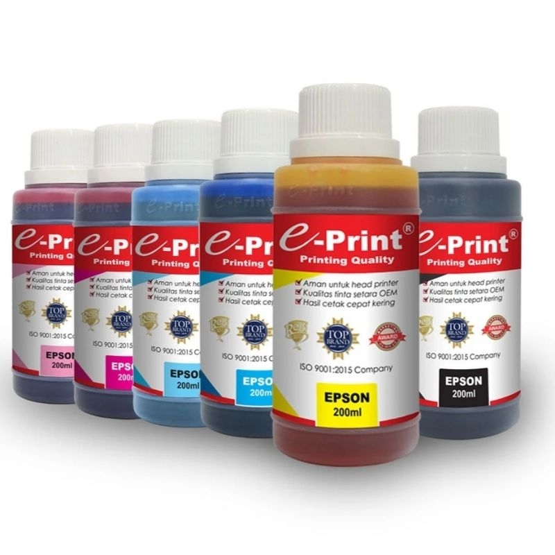 Jual TINTA EPRINT EPSON 200 ML / TINTA PRINTER 200 ML BLACK / CYAN ...