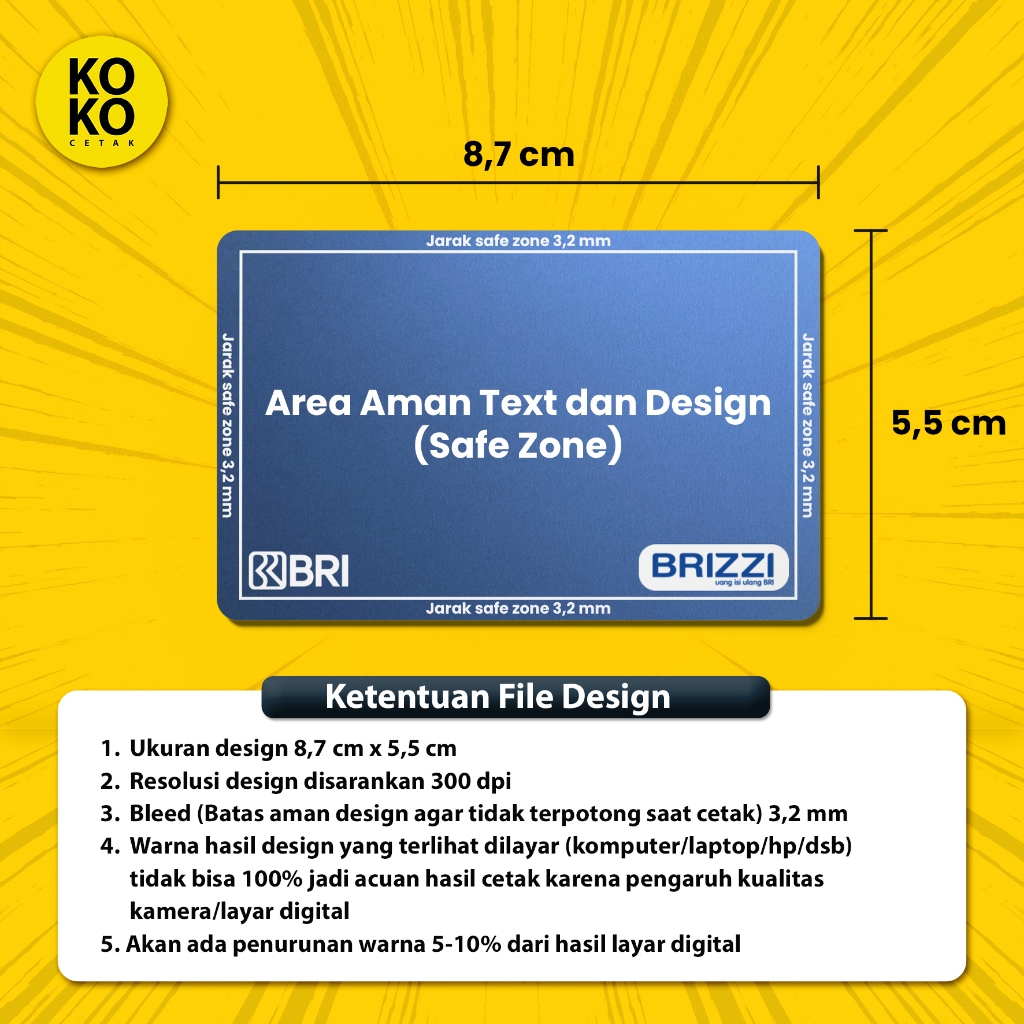 Jual Kartu Etoll BRIZZI custom foto bebas saldo 0 PRINT 1 MUKA BRIZZI ...