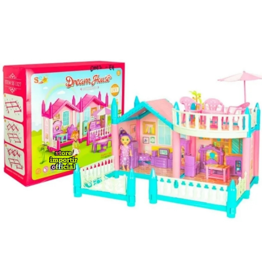Jual Mainan Anak Rumah Rumahan Boneka SS1327 Dream House 2 Ruangan ...