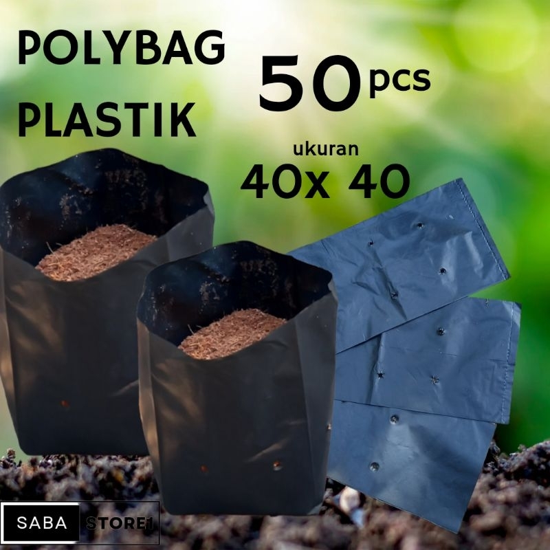 Jual Polybag tanaman ukuran 40 x 40 isi 50 pcs / Polibag plastik ...