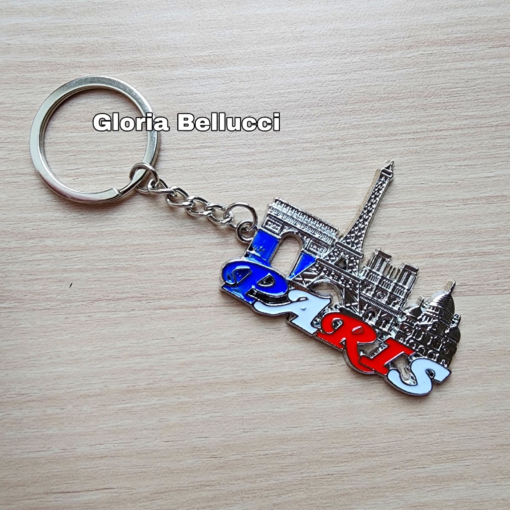 Jual gantungan kunci paris souvenir keychain menara eiffel tower france ...