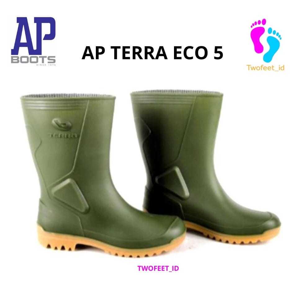 Jual Sepatu Boot Pendek Hobby & Work AP Boots Hitam Merah Karet Lokal ...
