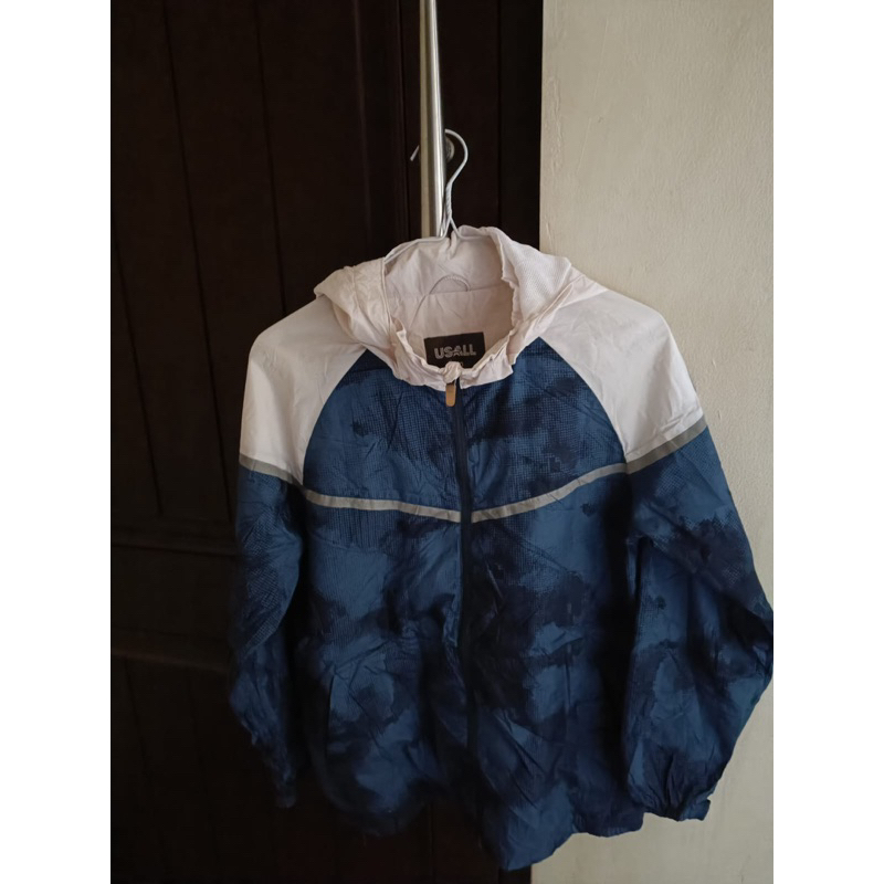 Jual Jaket Running Chamo 2 layer Waterproof USALL (Brand Jepang). Made ...