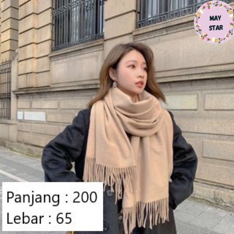 Jual MAYSTAR Syal Korea Cashmere Immitation Fashion Winter Autumn Musim ...