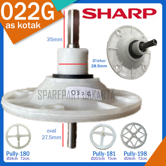 Jual Gearbox mesin cuci sharp as kotak 022G | Shopee Indonesia