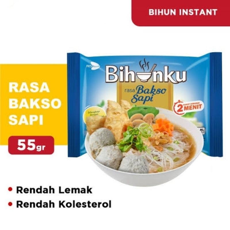 Jual Bihunku Bihun Instant goreng dan kuah 55gram aneka varian | Shopee ...