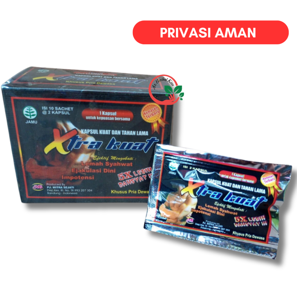 Jual Kapsul Xtra Kuat Original 1 Kotak Isi 10 Sachet Obat Tahan Lama Pria Perkasa | Shopee Indonesia