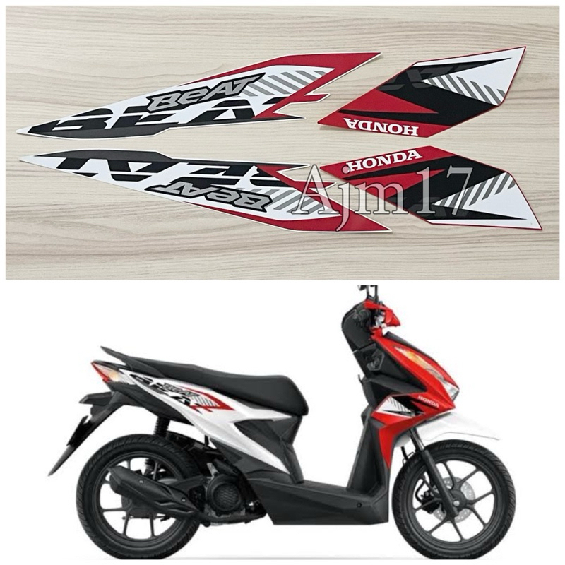 Jual STIKER STRIPING MOTOR BEAT 2024 MERAH PUTIH | Shopee Indonesia