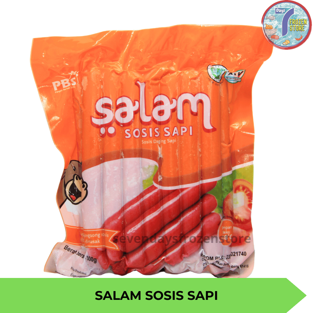 Jual Salam Sosis Daging Sapi Beku Frozen Kemasan 500 Gr | Shopee Indonesia