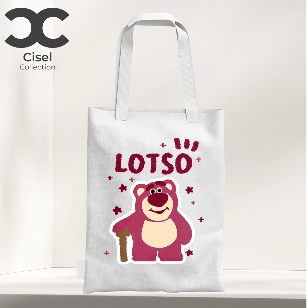 Jual TOTE BAG KREM LOTSO-TOTE BAG LUCU-TOTE BAG SOUVENIR | Shopee Indonesia