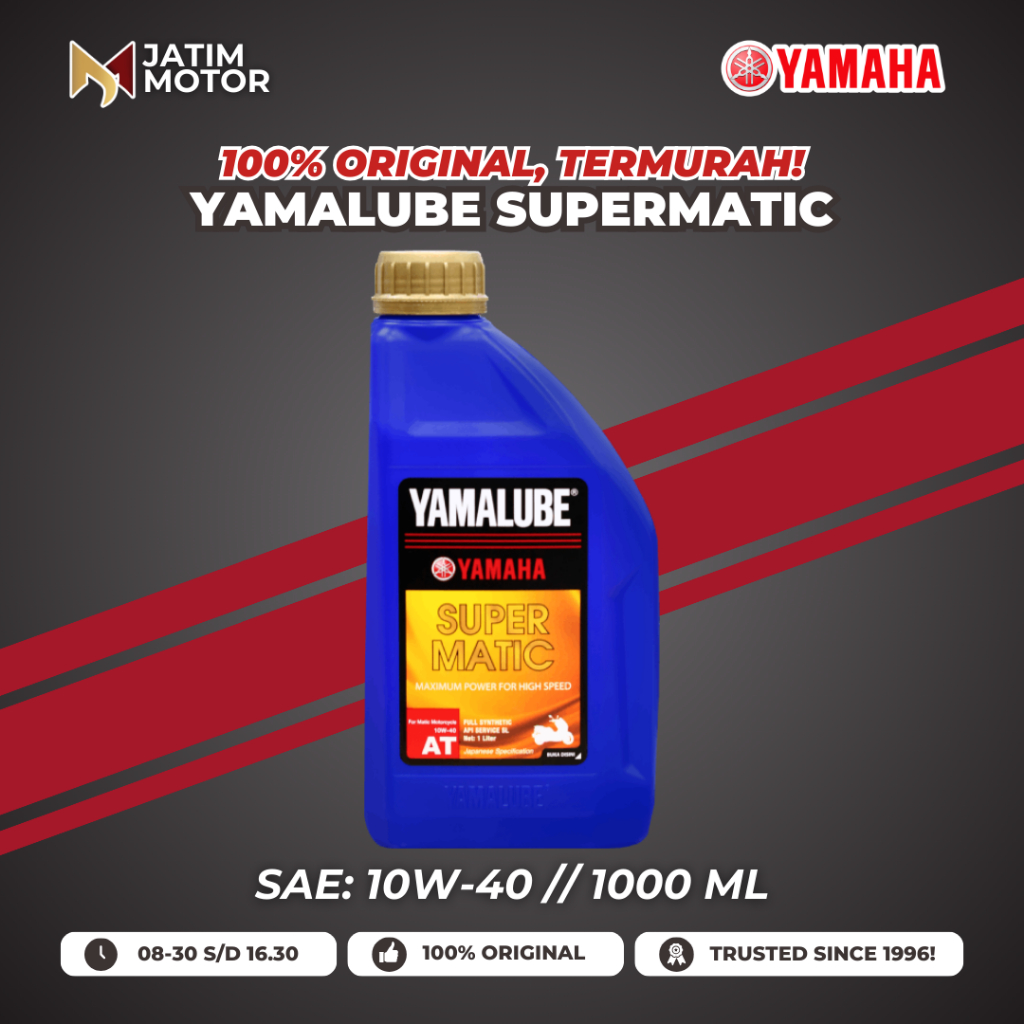 Jual Oli Yamalube Supermatic SAE 10W-40 1000 ML/1 LT Original | Shopee Indonesia
