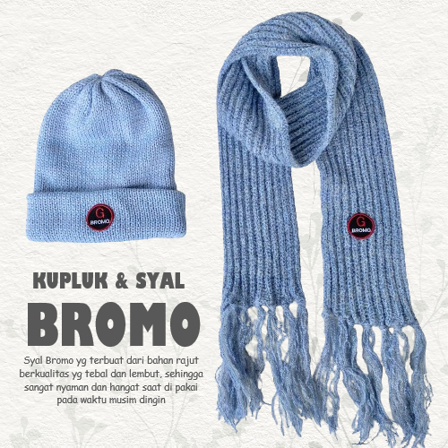Jual Kupluk Bromo Tebal Premium / Syal Bromo Tebal Syal Rajut Hangat ...