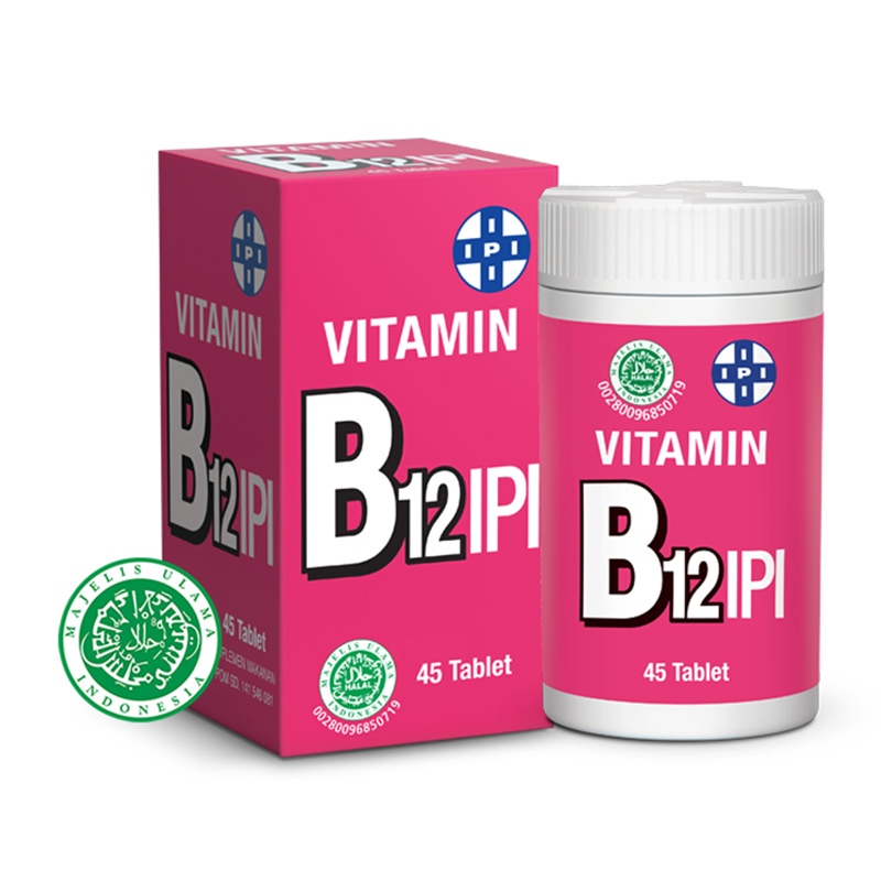Jual Vitamin B12 IPI isi 45 tablet Vit B Anemia Nyeri Otot Lemah Letih ...
