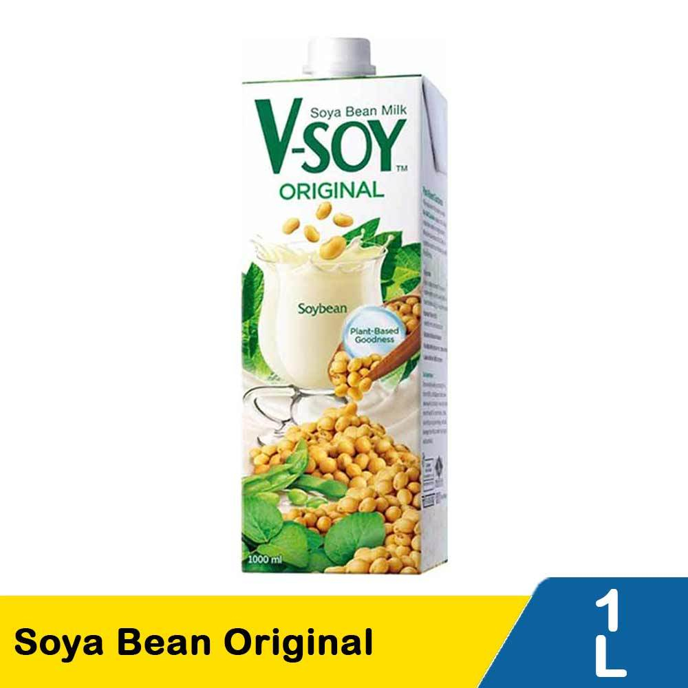 Jual V-Soy Soya Bean Original Milk 1000 mL VSoy 1L Susu Kedelai ...