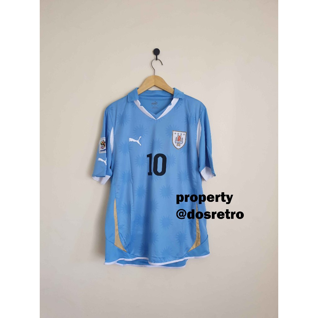 Jual Jersey Retro Rare Uruguay Home Piala Dunia 2010 FORLAN | Shopee ...