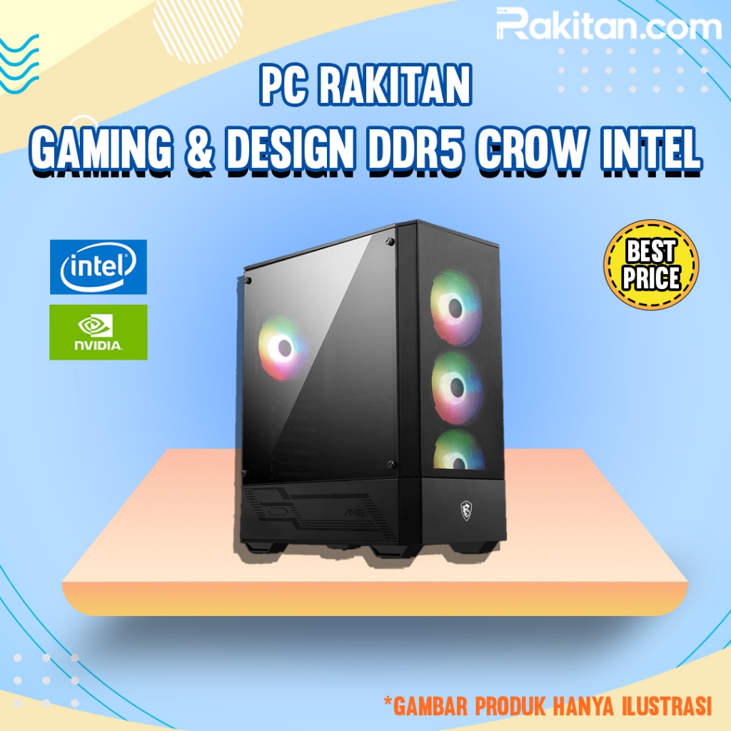 Jual PC RAKITAN GAMING DAN DESIGN DDR5 CROW INTEL | Shopee Indonesia