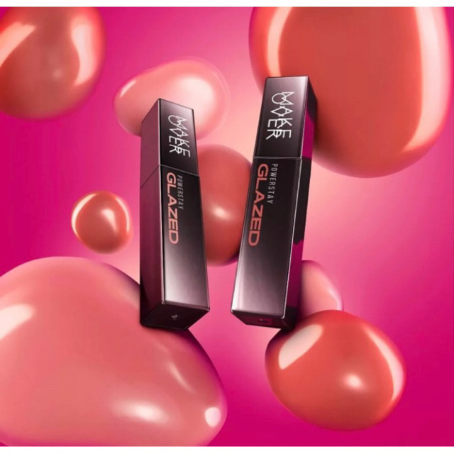 Jual NEW make over lipcream powerstay glazed lock lip pigment | D11 ...