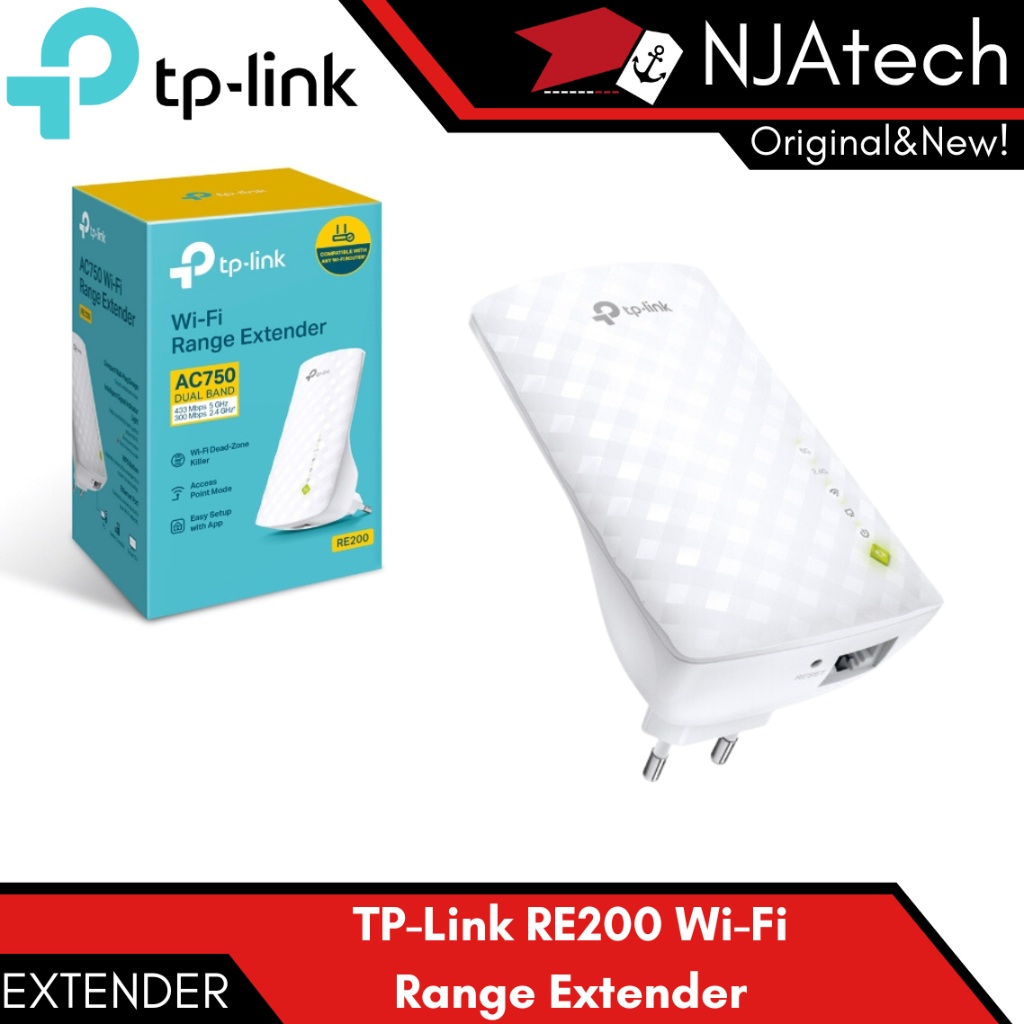 Jual TP-Link RE200 AC750 Dual Band Mesh WiFi Range Extender | Shopee ...