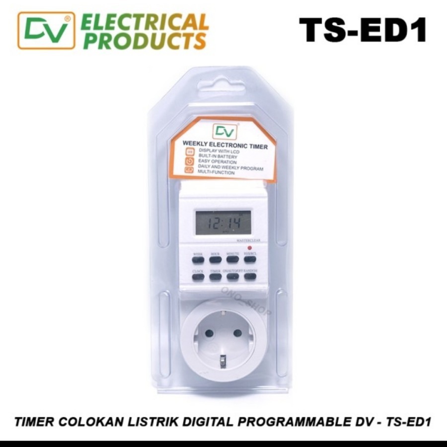Jual DV Stop Kontak Timer DIGITAL Display LCD Otomatis ELECTRONIC TIMER ...