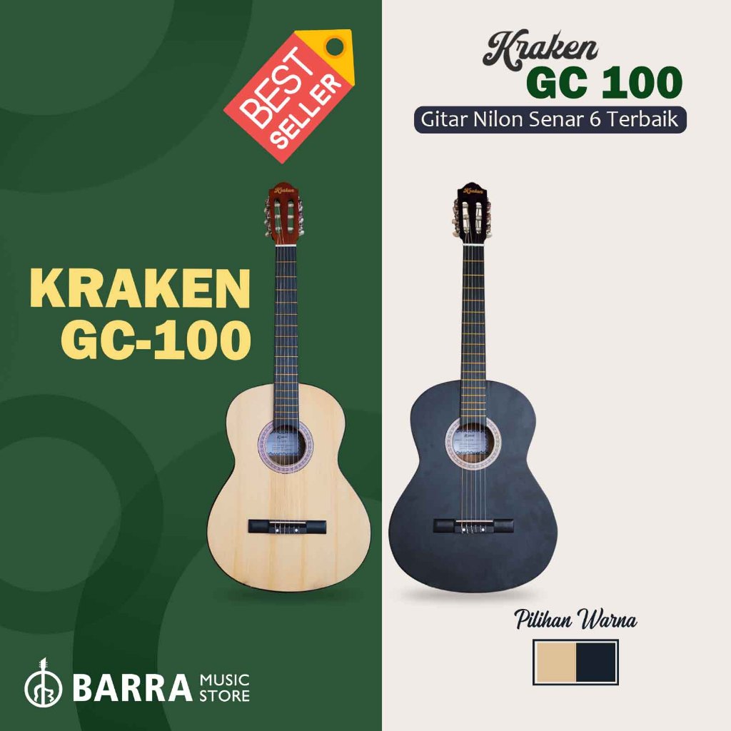 Jual Original Gitar Klasik Kraken GC100 Gitar Nilon Termurah | Shopee ...