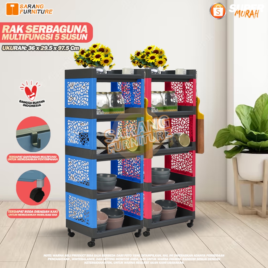 Jual COD Rak Yoyo Serbaguna 4 Susun Roda | Rak Kamar Mandi | Rak Dapur ...