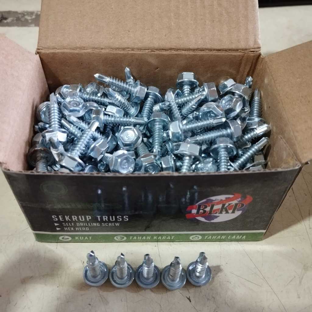 Jual Baut baja ringan/Sekrup Truss 4.8X19 mm BLKP | Shopee Indonesia