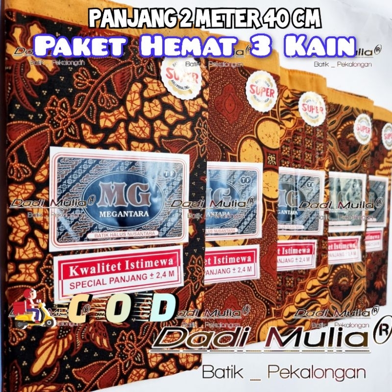 Jual PAKET HEMAT 3 Pcs Kain JUMBO (240 cm x 105cm) jarit jarik halus murah Katun jarit batik ...