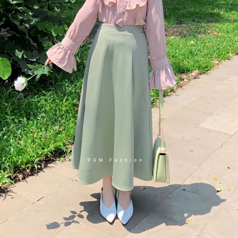 Jual rok wanita scuba mayung mikha skirt A line | Shopee Indonesia