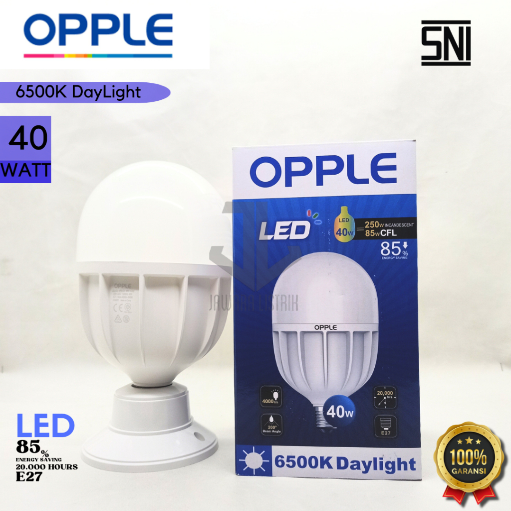 Jual OPPLE 40 WATT BOHLAM KAPSUL BULB LAMPU MURAH BERGARANSI - PUTIH | Shopee Indonesia