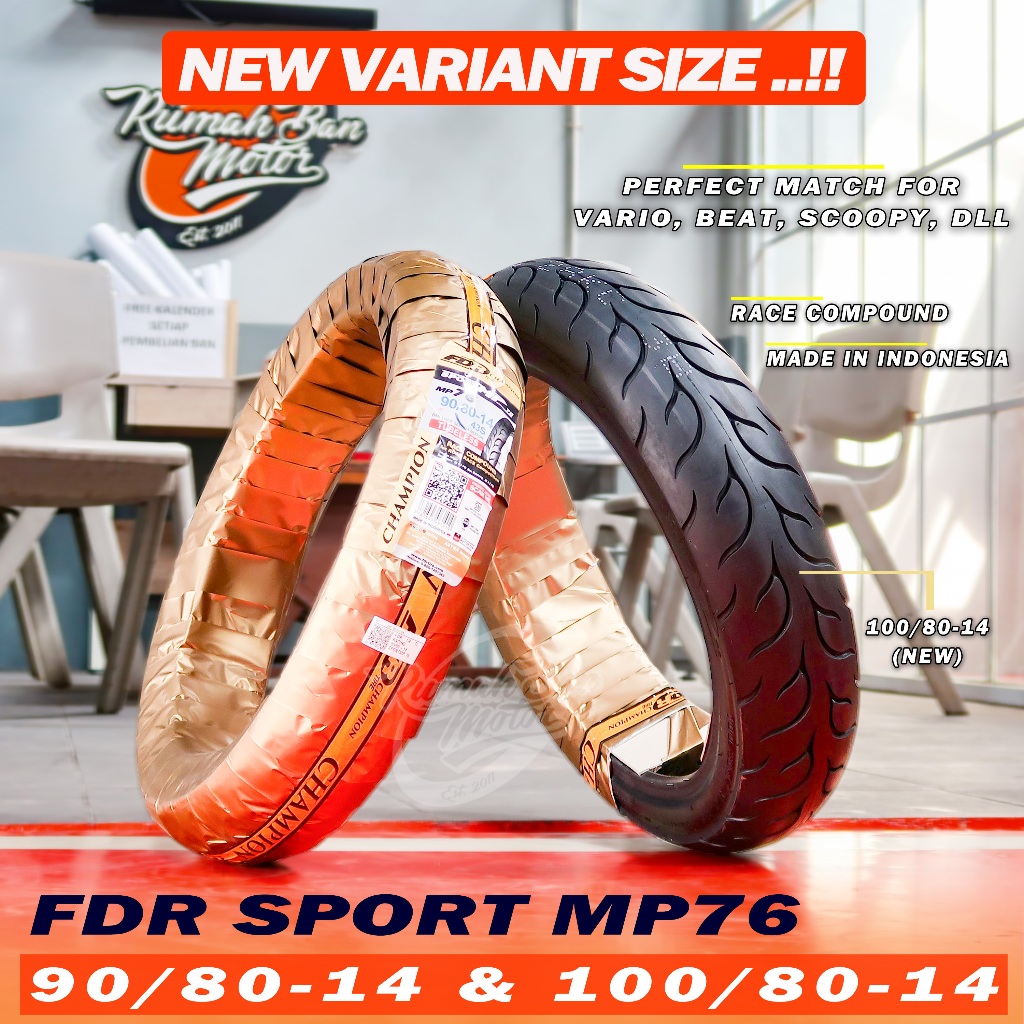 Jual FDR SPORT MP 76 MP76 90/80-14 100/80-14 Ban Race Soft Compound ...