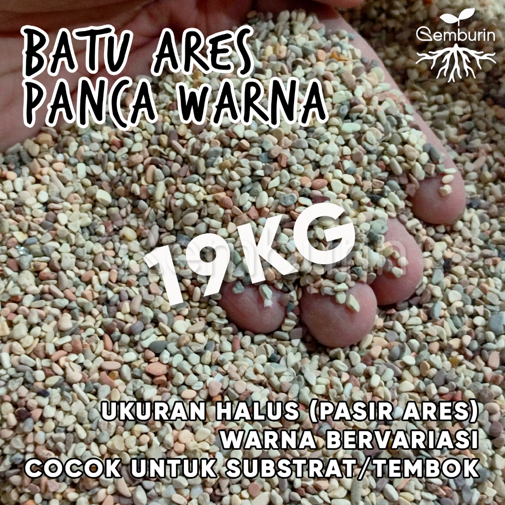 Jual Batu Ares Panca Warna 19-20 Kg HALUS KARUNGAN / Pasir Koral Hias ...
