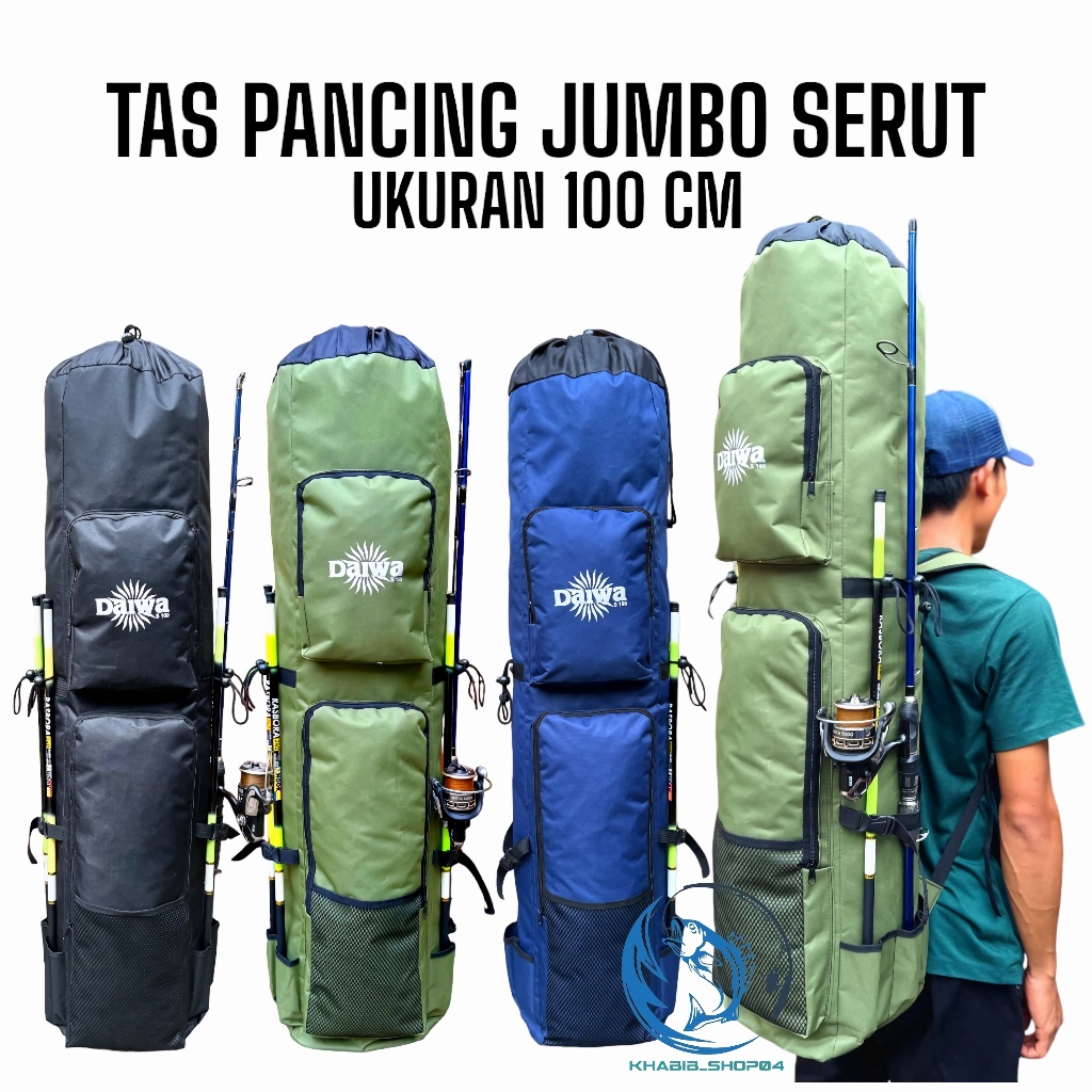 Jual Tas Pancing Ransel Jumbo Serut Waterproof Ukuran 100 Cm Muat 10-11 ...