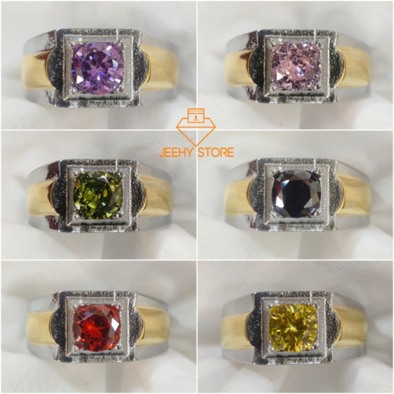 Jual Batu Akik American Diamond ring Titanium super | Shopee Indonesia
