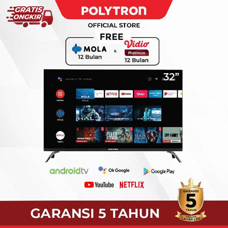 Jual POLYTRON Smart Android TV 32 inch PLD 32AG5759 | Shopee Indonesia
