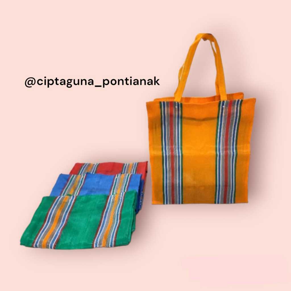 Jual TAS BELANJA NILON RESLETING / TOTE BAG TEBAL / TAS LAUNDRY ...
