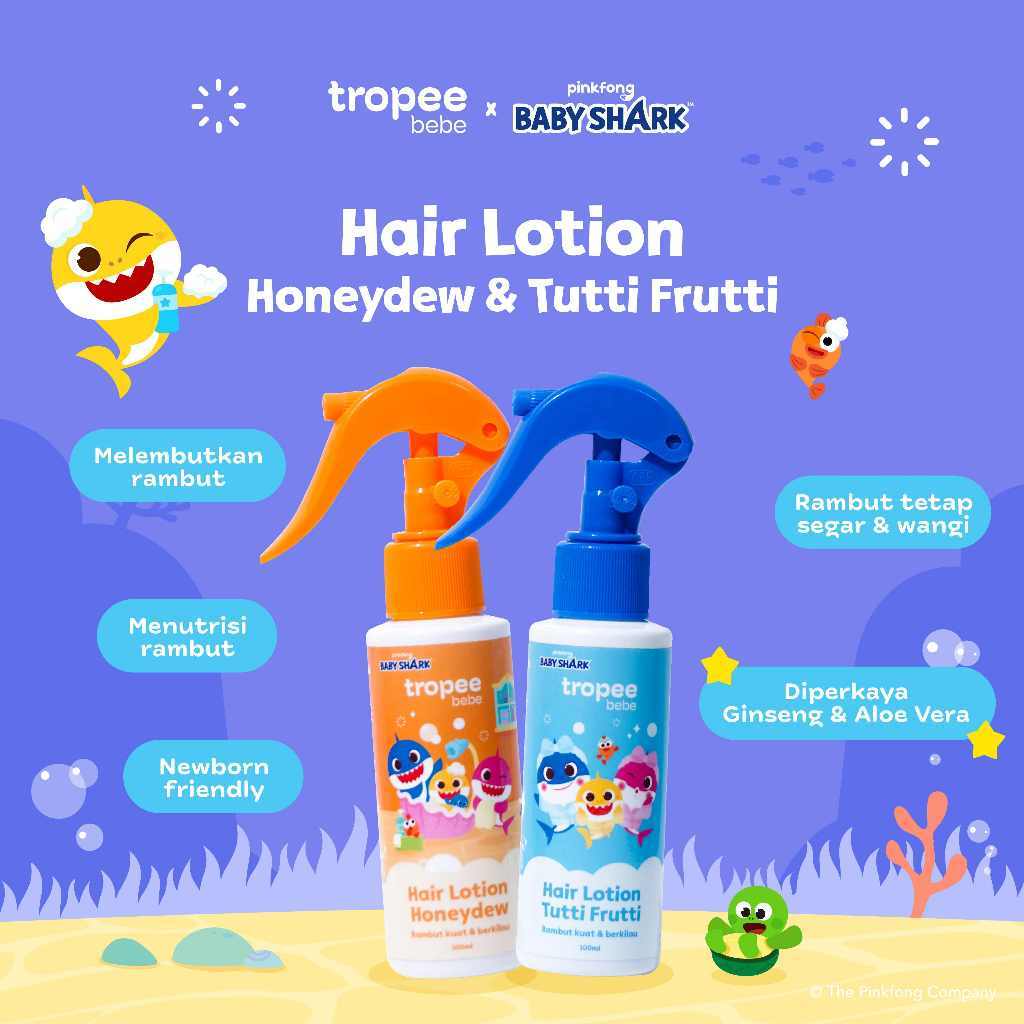 Jual Tropee Bebe Hair Lotion x Pinkfong 100ml Lotion Rambut | Shopee ...