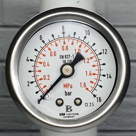 Jual Pressure gauge manometer SB 150 1,5 Inch back connection brass ...