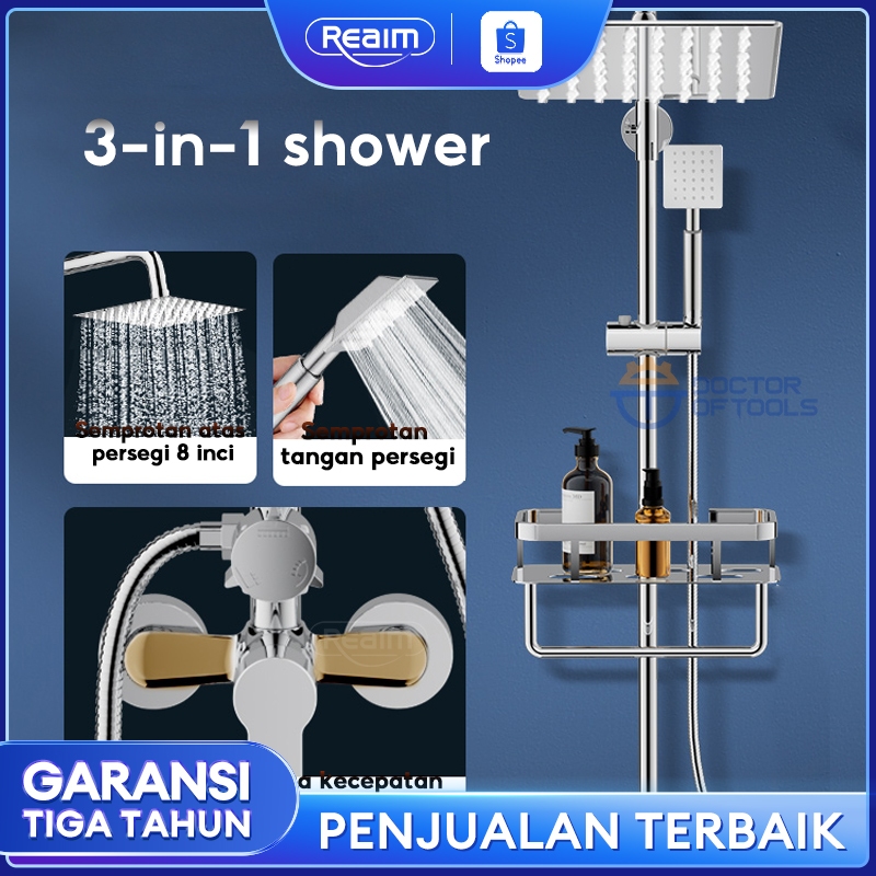 Jual Shower Kamar Mandi 3 Dalam 1 Set Dengan Faucet Sprayer shower set kamar mandi panas dingin ...
