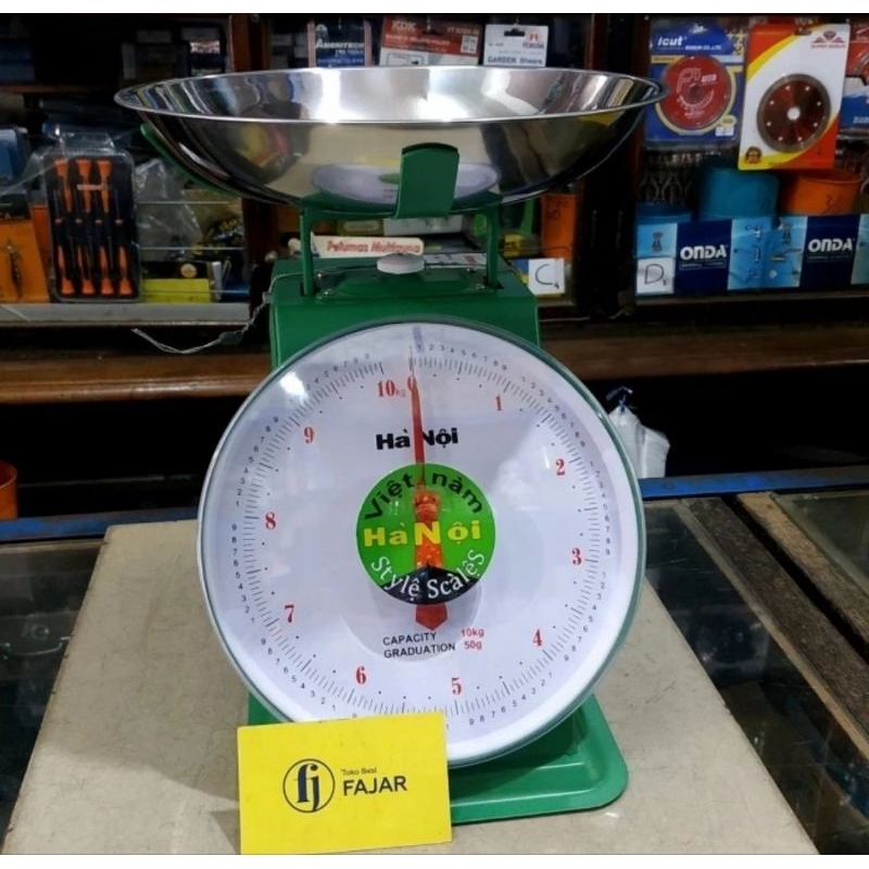 Jual Timbangan duduk Vietnam 10 kg / timbangan jarum pegas per model piring sayur buah daging ...