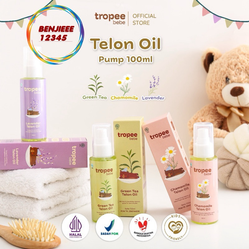 Jual Tropee Bebe Telon Oil 100ml minyak telon aromatic hangat tahan ...