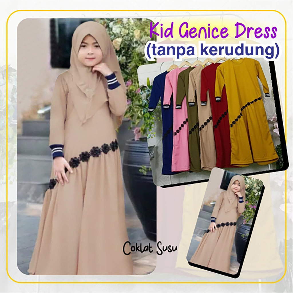 Jual GOGOFASHION 619 Kid Genice Dress Anak | Shopee Indonesia