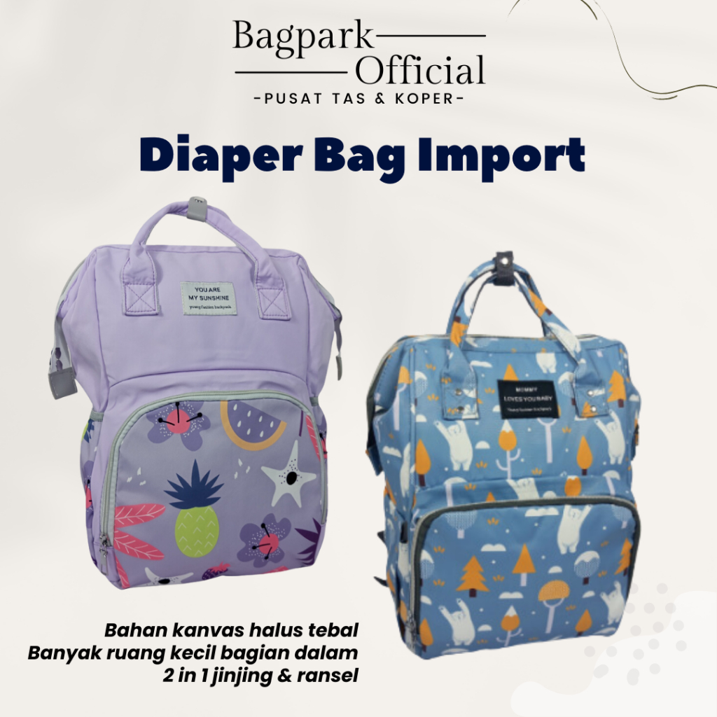 Jual Tas Bayi Multifungsi Tas Mama Dan Baby Diapers Bag Perawatan Tas ...