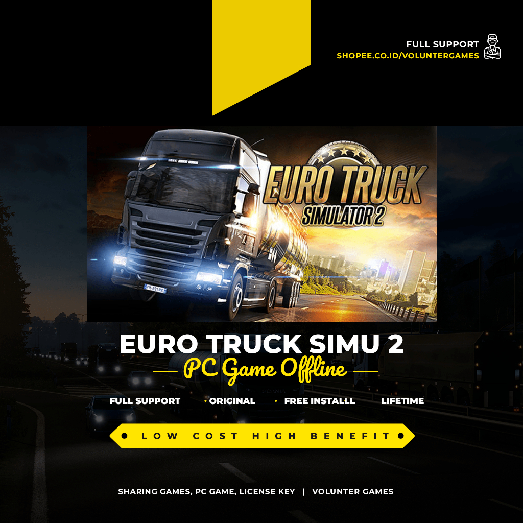 Jual EURO TRUCK SIMULATOR 2 PC GAME OFFLINE | Shopee Indonesia