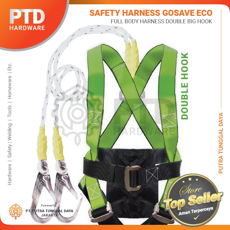 Jual Safety Harness Double Big Hook / Full Body Belt Climbing Eco ...