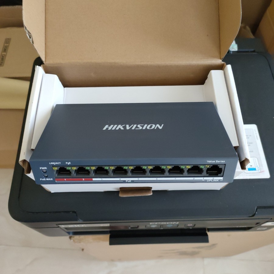 Jual HIKVISION POE HUB 8 PORT DS-3E0109P-E/M ORIGINAL HIKVISION ...