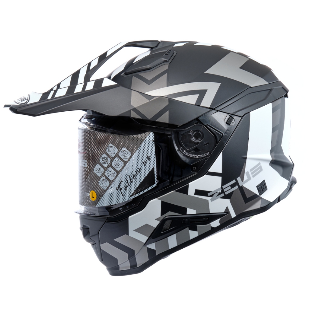 Jual (CACAT) ZEUS 913 MATT BLACK BF2 SIL ADVENTURE HELMET | Shopee ...