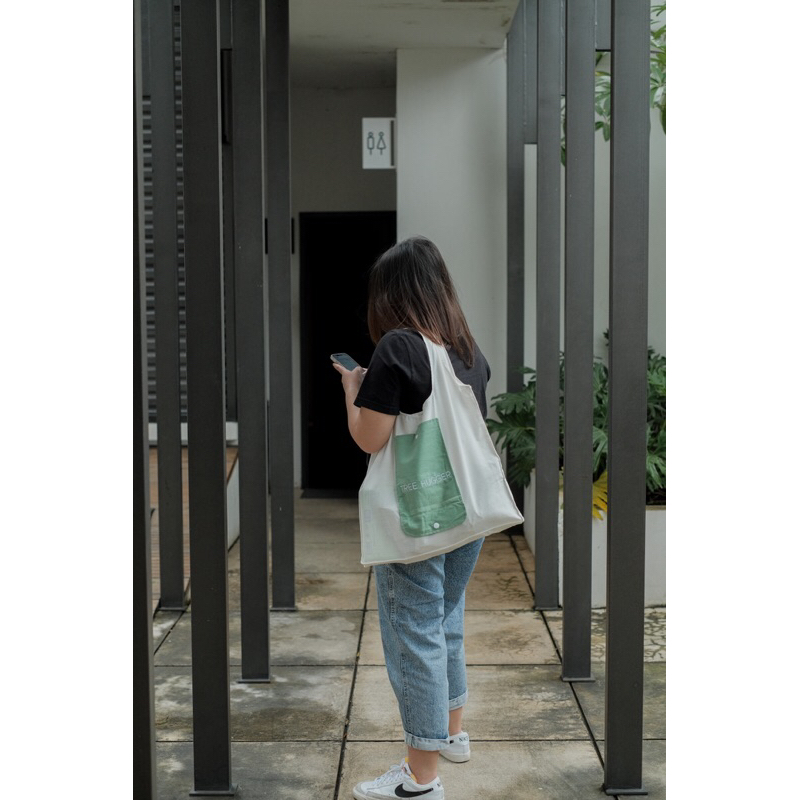 Jual Jax Groceries Bag | Tas Lipat Belanja Ecobag | Sage Green | Shopee Indonesia