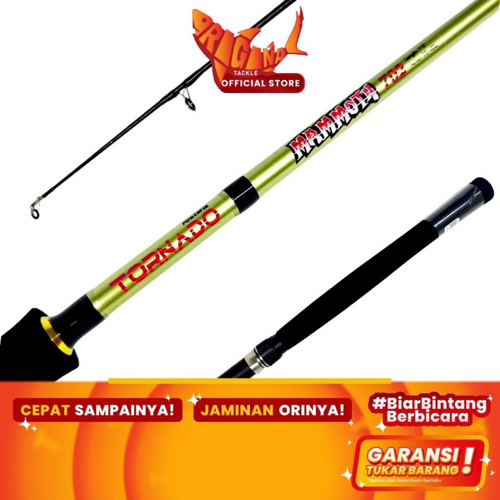 Jual [VIRAL] Joran Pancing Spinning Tornado Mammoth BLACK EDITION Fiber ...